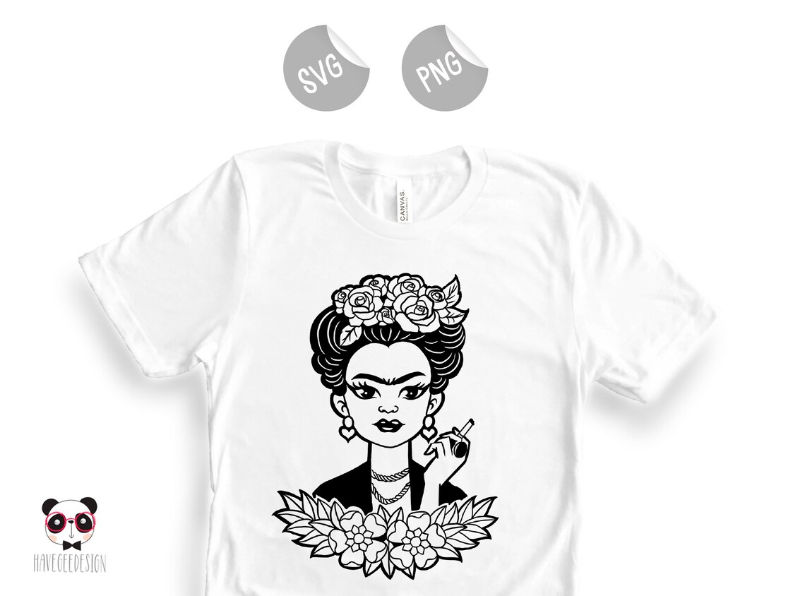 Frida SVG and PNG Files Instant Download PNG File 300 Dpi. - Etsy Canada