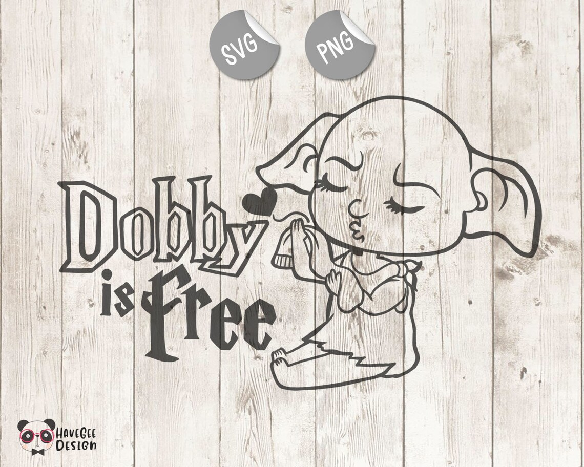 Dobby SVG and PNG files instant download PNG file 300 dpi. | Etsy
