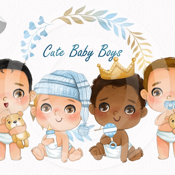 Baby Boy Clipart - Etsy