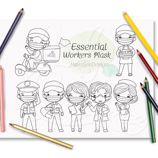 Essential Workers Clipart - Etsy