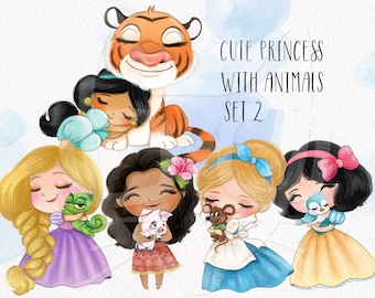 Lotus Princess Clipart Instant Download PNG File 300 Dpi - Etsy
