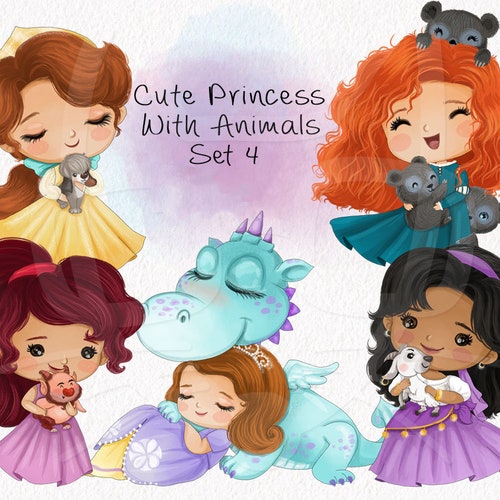 Long Hair Princess Inspiration Clipart Instant Download PNG - Etsy