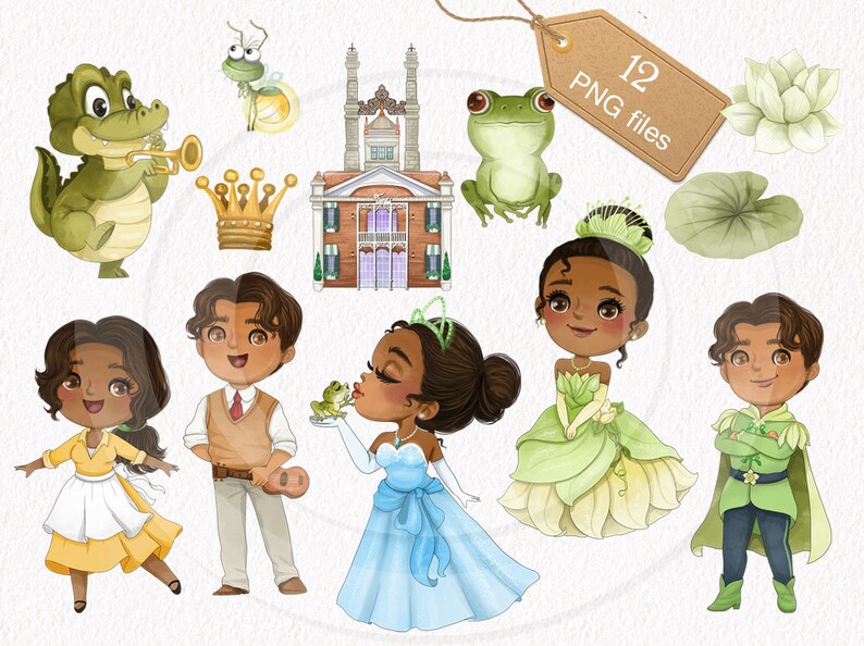 Lotus Princess Clipart Instant Download PNG File 300 Dpi - Etsy