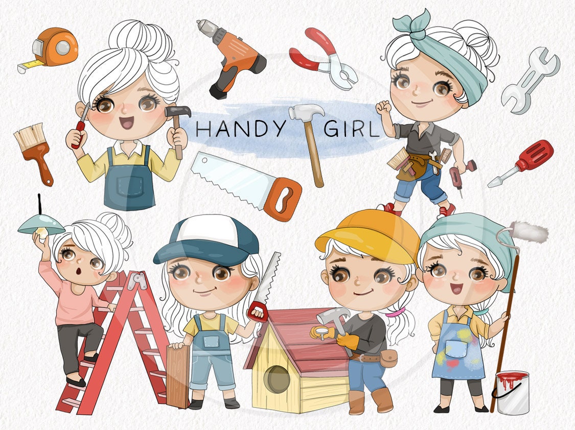 Handy Woman Clipart Image