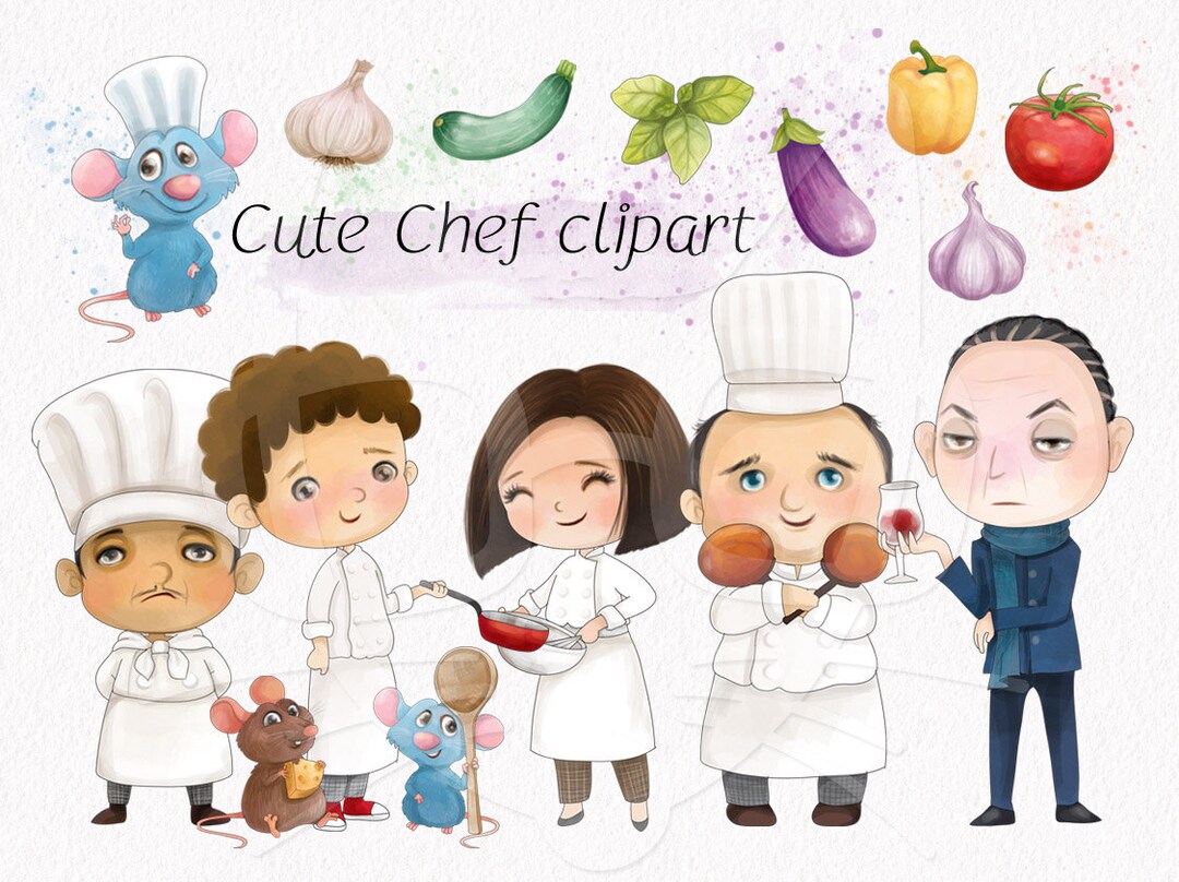 Cute Little Chef Clipart Instant Download PNG File 300 Dpi - Etsy Australia