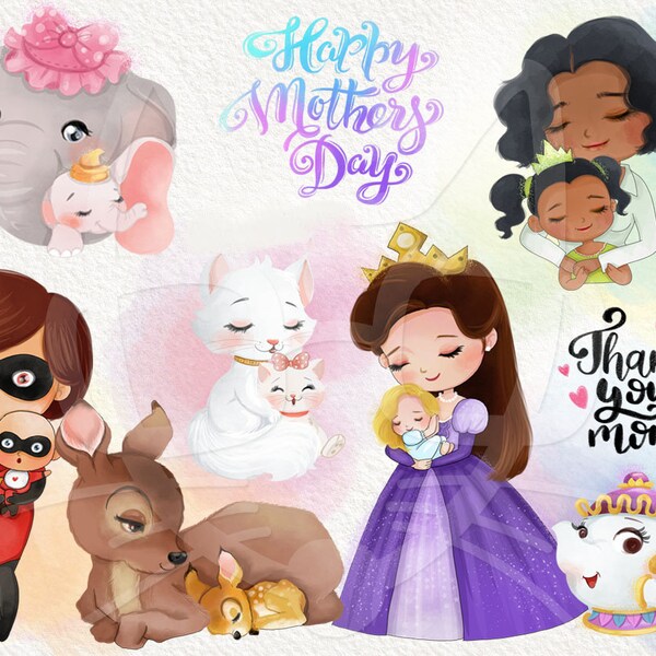 Mothers Day Clipart - Etsy