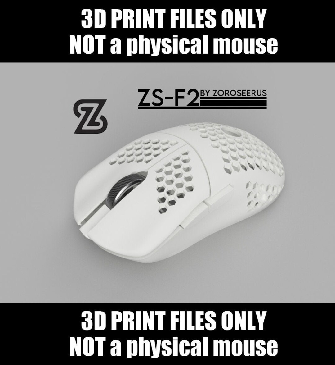 STL Files DIY Mouse ZS-F2 3D Printable Design Based on Finalmouse ...