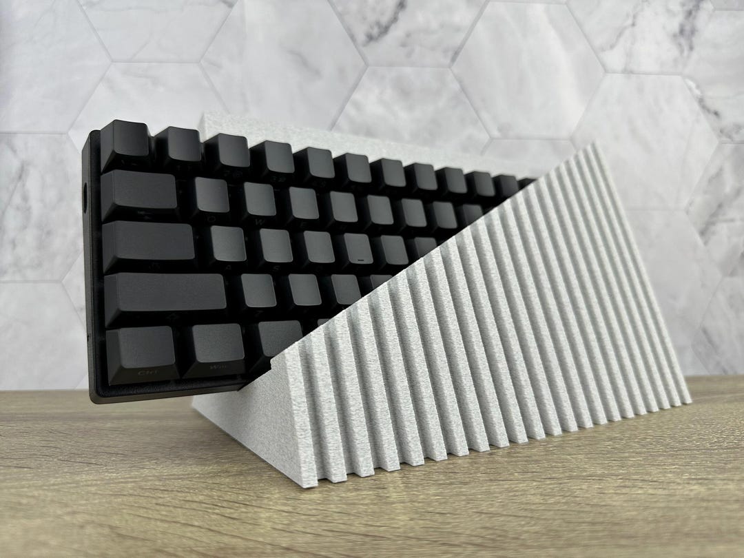 Angled Keyboard Stand Holder – 3D Printed Vertical Mechanical Organizer ...