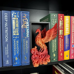 Emerging Phoenix Bookend/book Nook | Bookish Decor | Unique 3D Printed ...