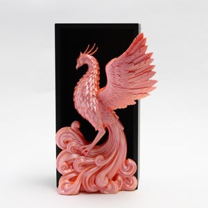 Emerging Phoenix Bookend/book Nook | Bookish Decor | Unique 3D Printed ...