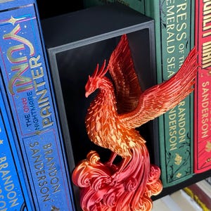 Emerging Phoenix Bookend/book Nook | Bookish Decor | Unique 3D Printed ...