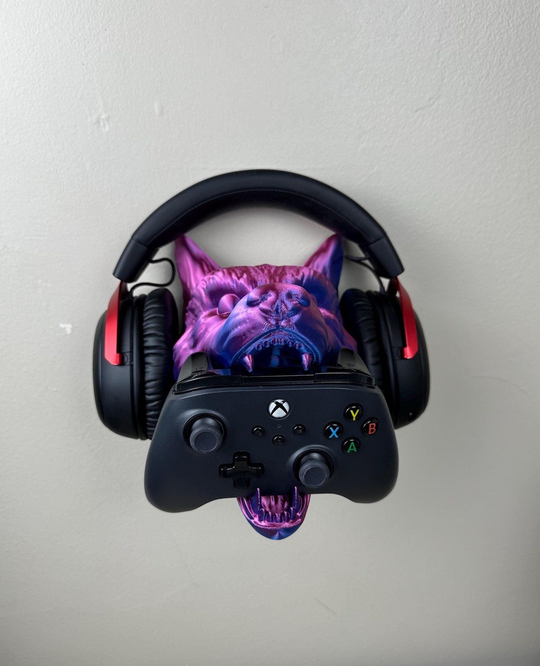 Wolf Headphone Controller Holder and Stand, Cute Unique Wall Mount or ...