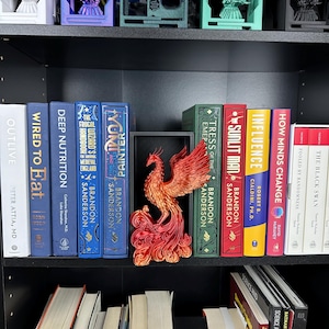 Emerging Phoenix Bookend/book Nook | Bookish Decor | Unique 3D Printed ...