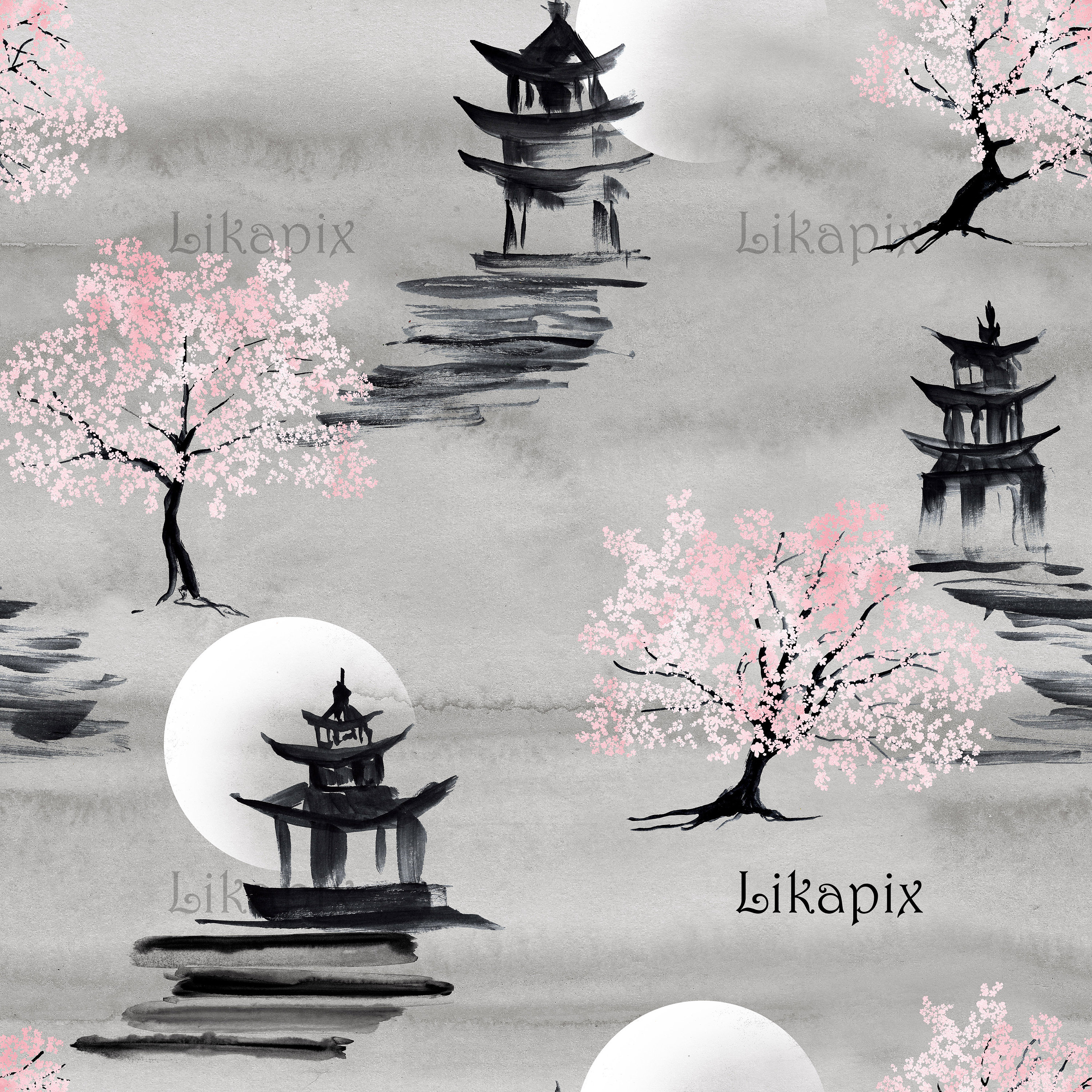 Japanese Cherry Blossom Tree Drawing
