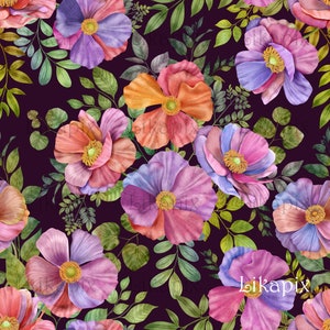 Buttercup Flowers Leaves Seamless Pattern-instant Download. - Etsy