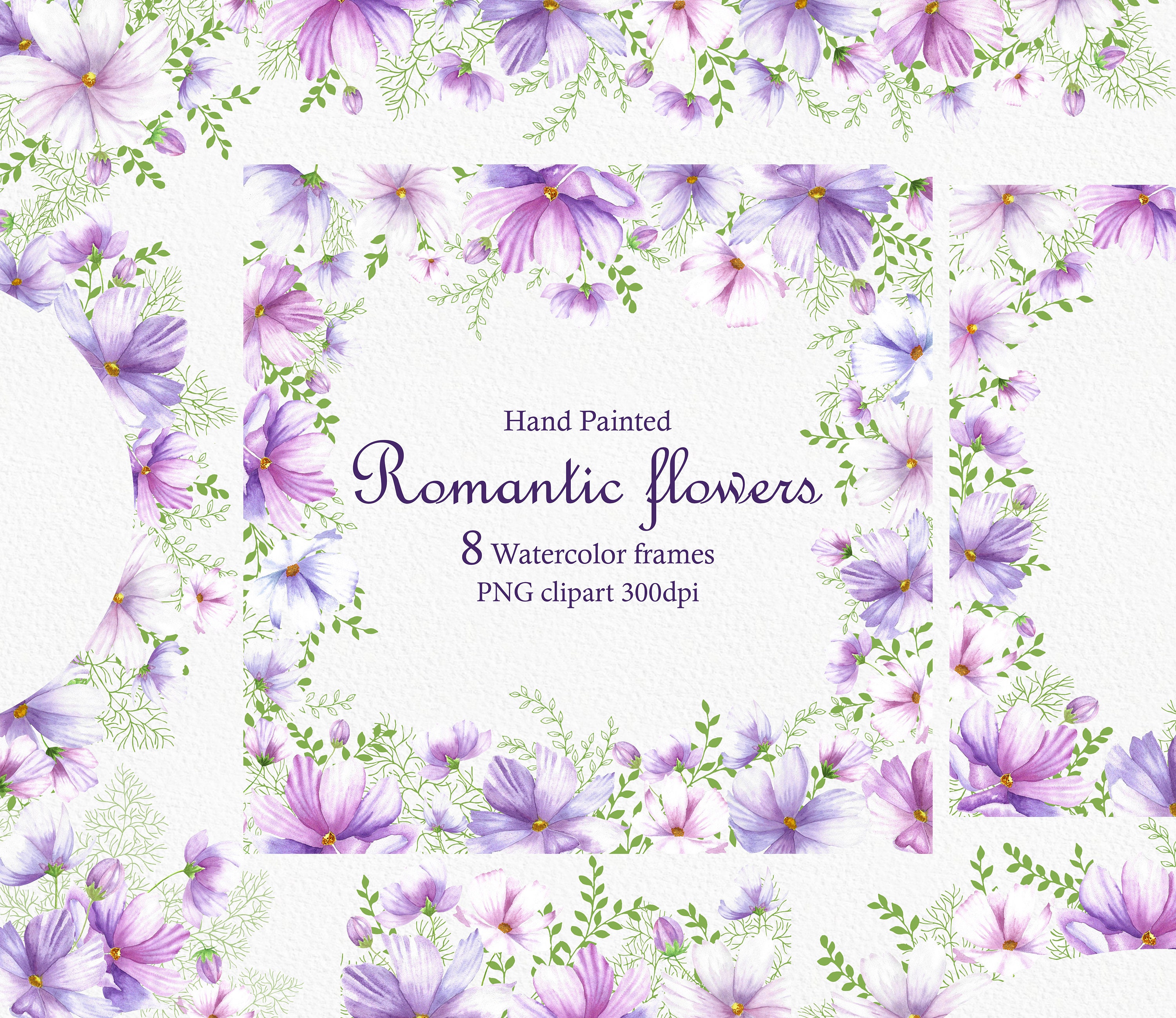 Purple Wedding Borders