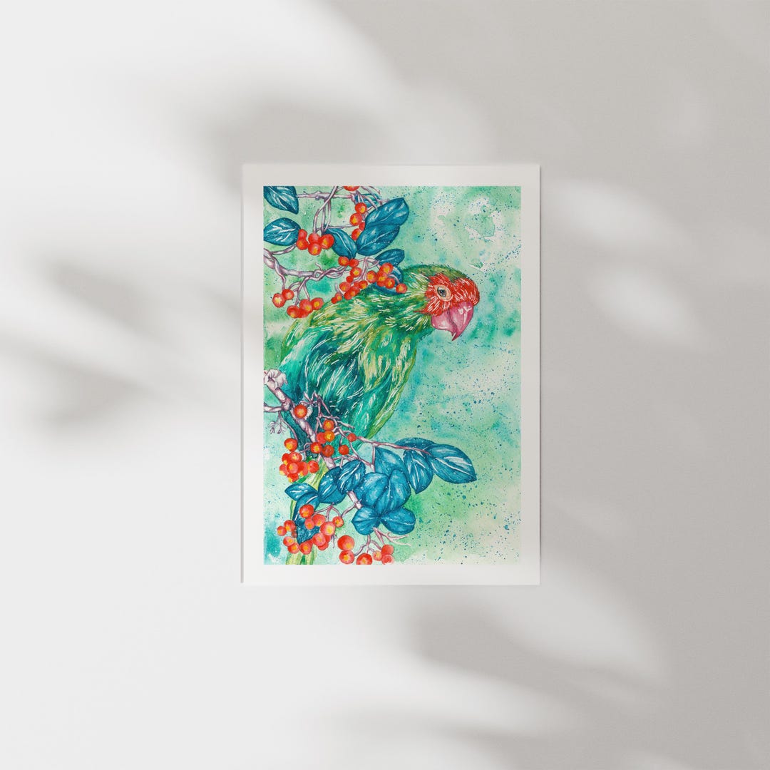 Macaw Parrot Watercolor Art Print | Tropical Bird Wall Art | Wildlife ...
