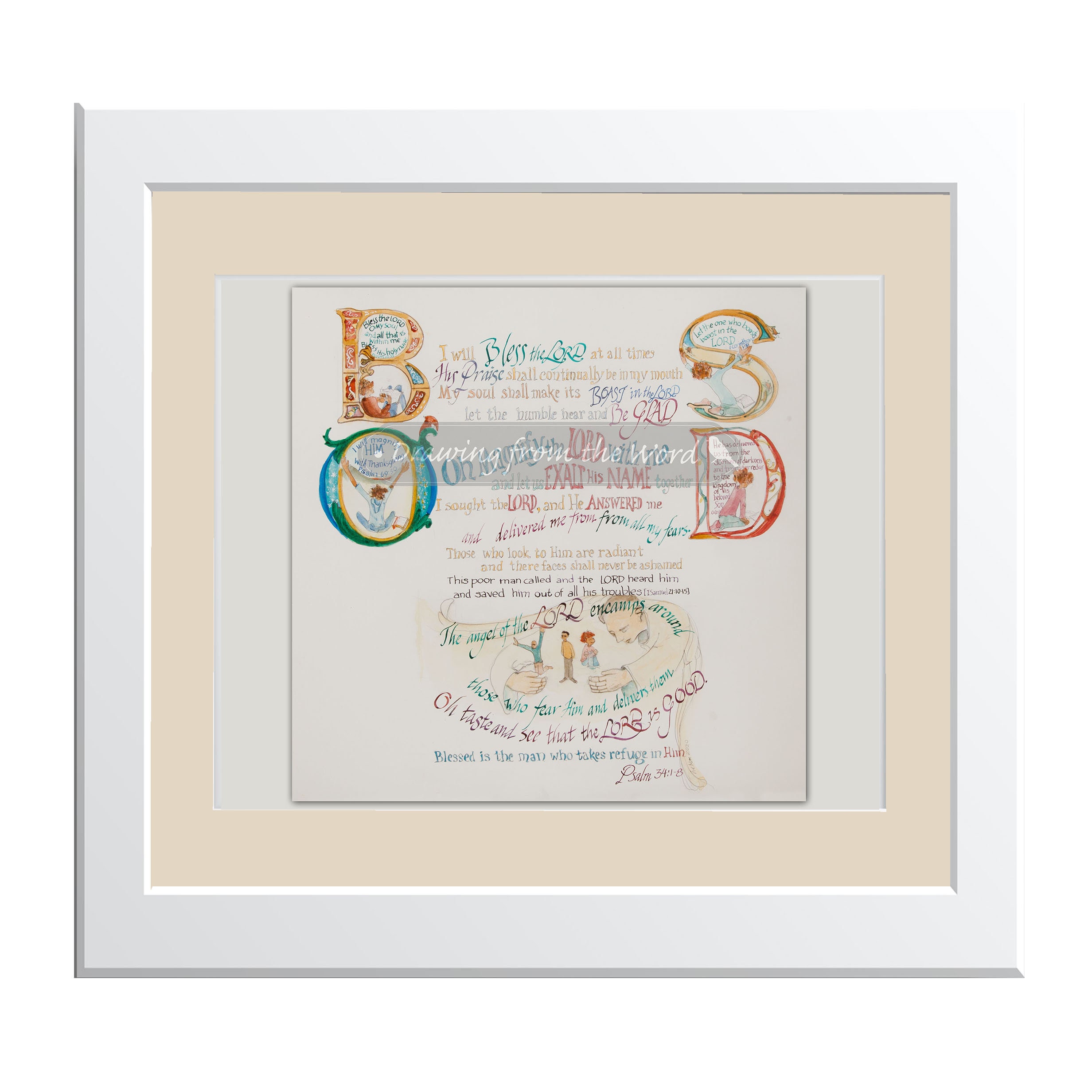 11x14 or 8x10 ART PRINT of Psalm 46 10 With Illuminated - Etsy