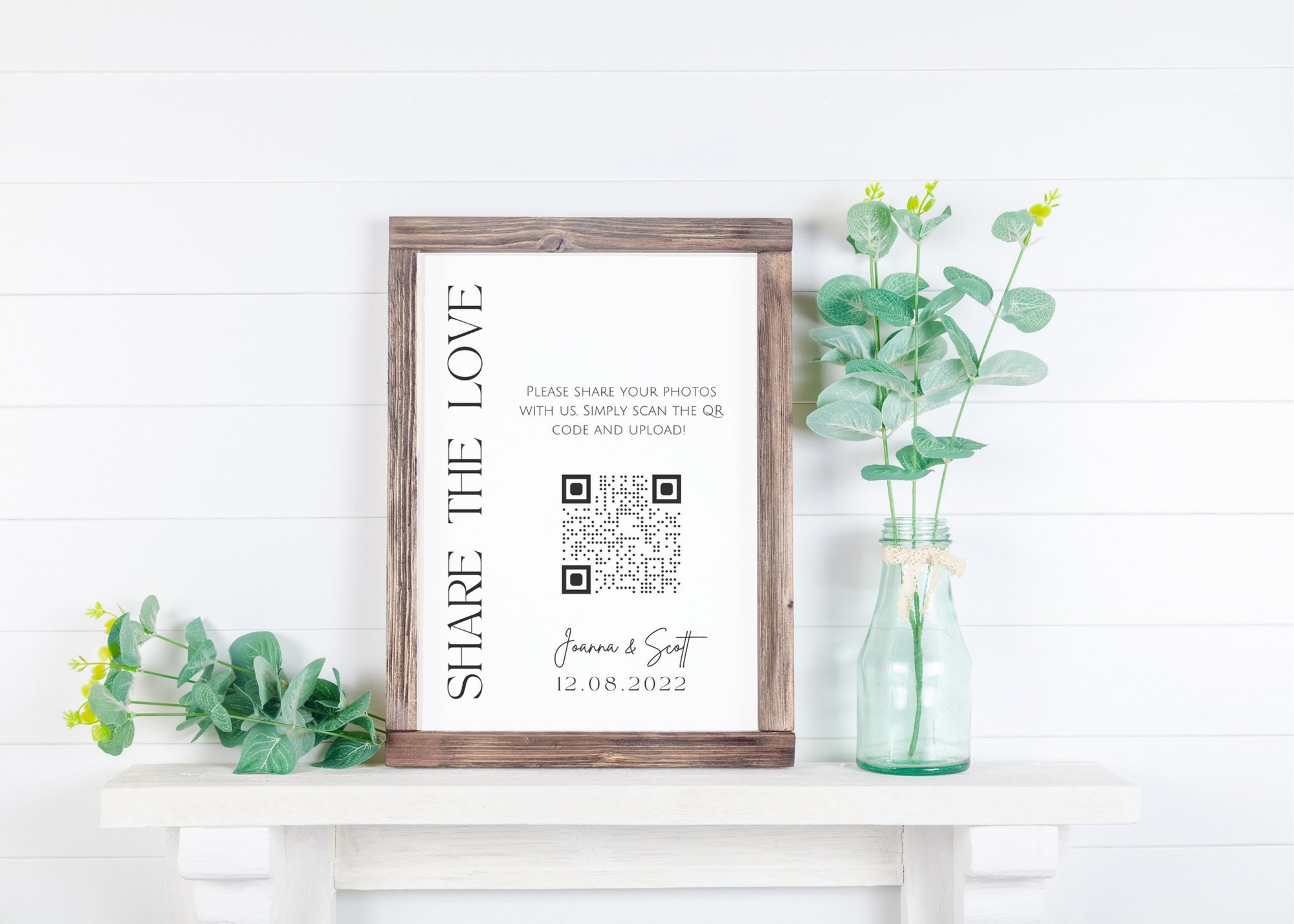 Share the Love QR Code Share the Love QR Code Wedding QR Code Sign ...
