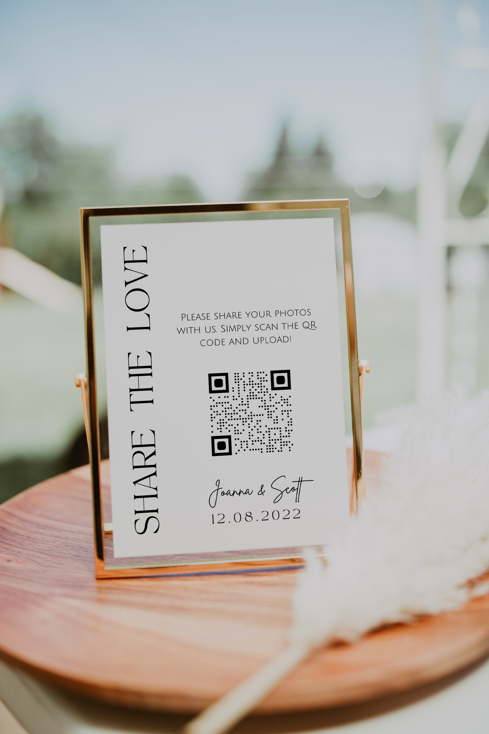 Share the Love QR Code Share the Love QR Code Wedding QR Code Sign ...