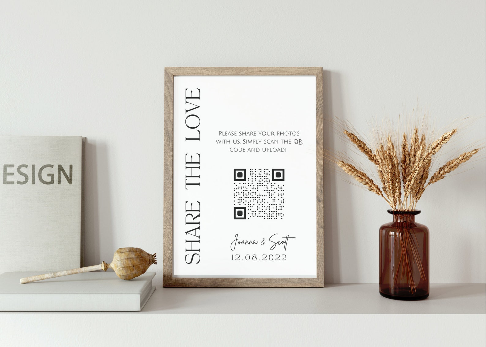 Share the Love QR Code Share the Love QR Code Wedding QR Code Sign ...