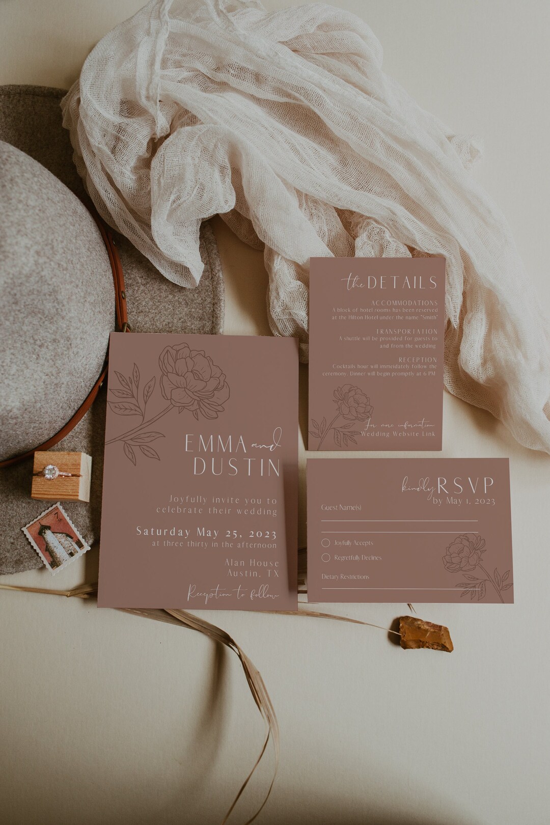 Wedding Invitation Suite With QR Code Rsvp QR Code Wedding Invtation ...