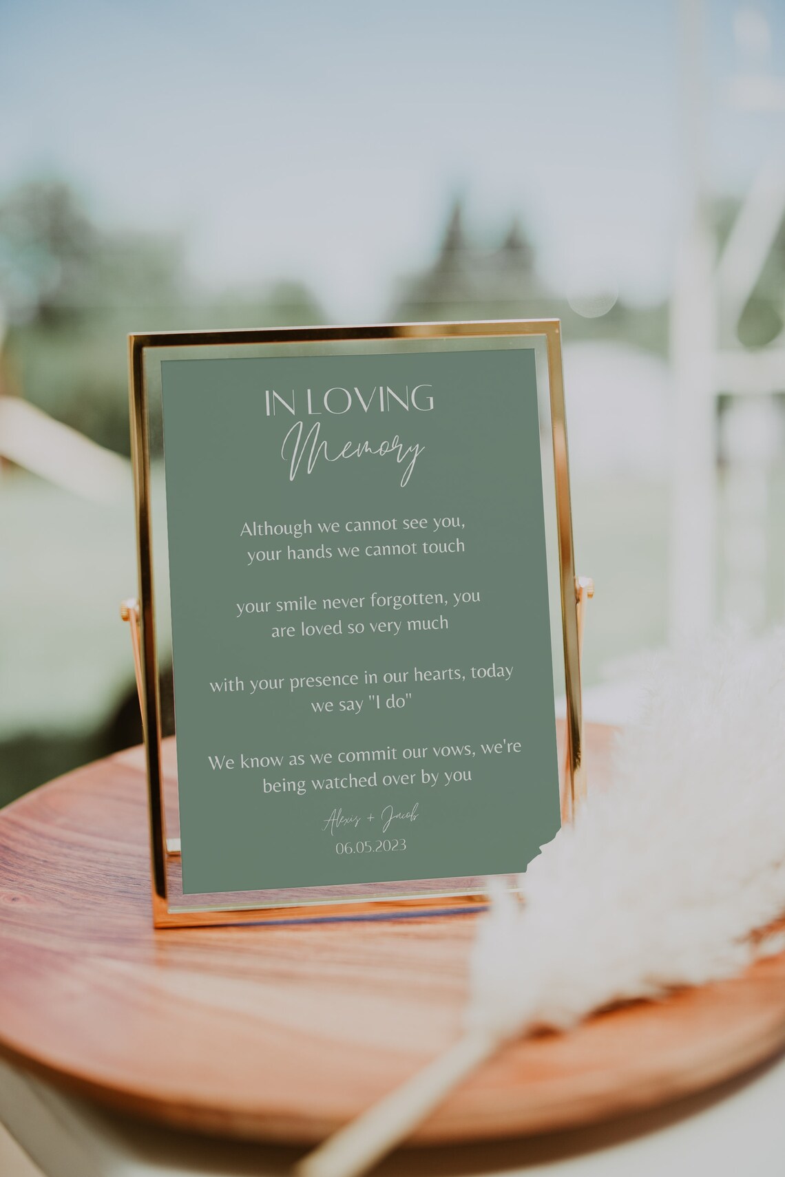 In Loving Memory Wedding Sign in Loving Memory Wedding Sign - Etsy