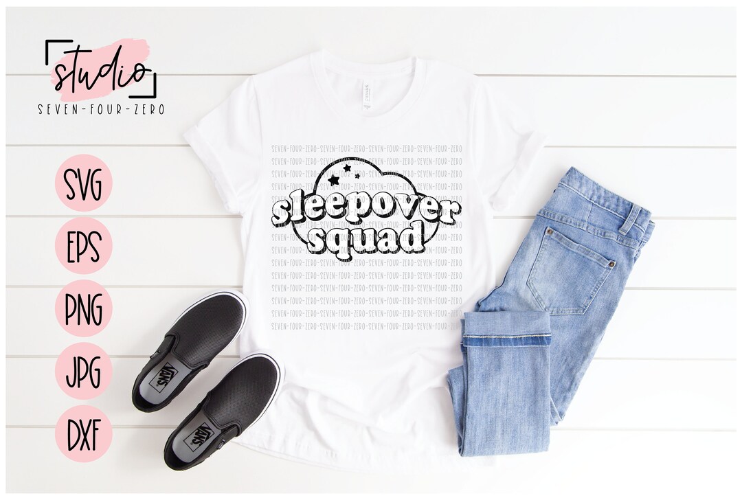 Sleepover Squad SVG, Slumber Party, Pajama Party, Birthday Cut File ...