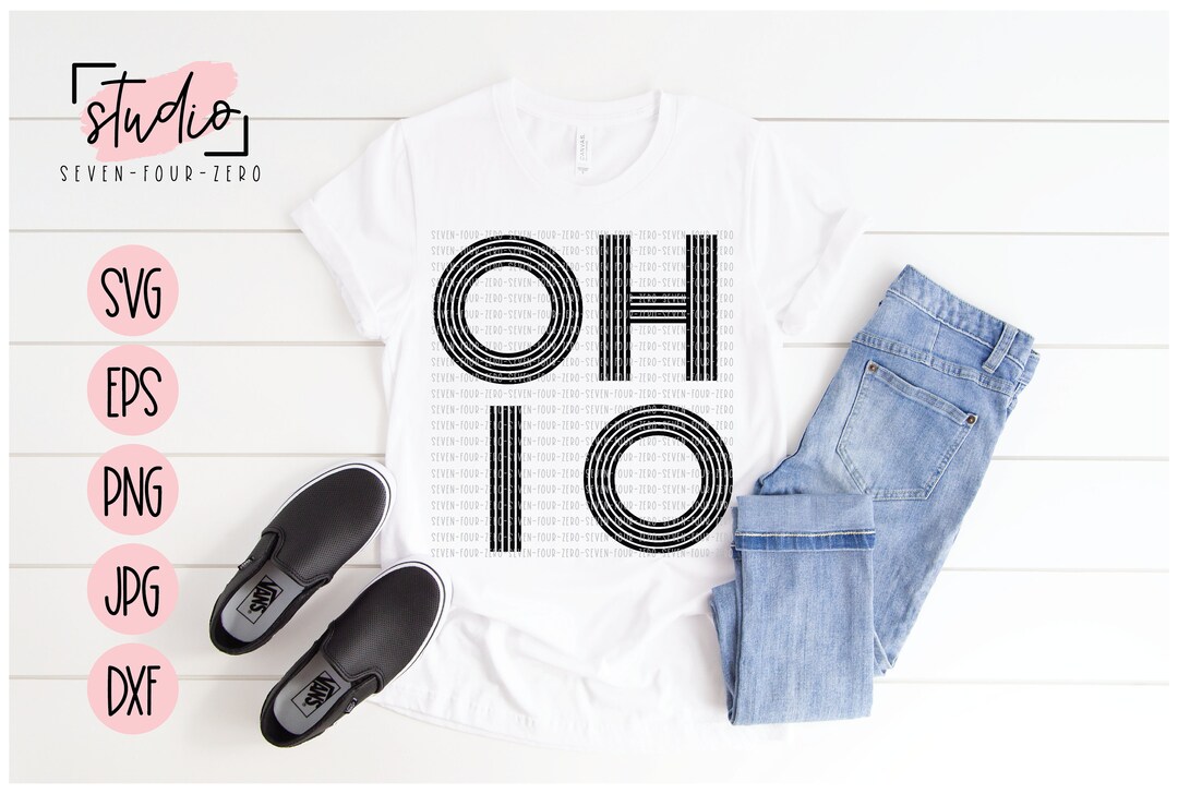 Ohio Retro Stacked SVG, Cut File, Silhouette, Cricut - Etsy