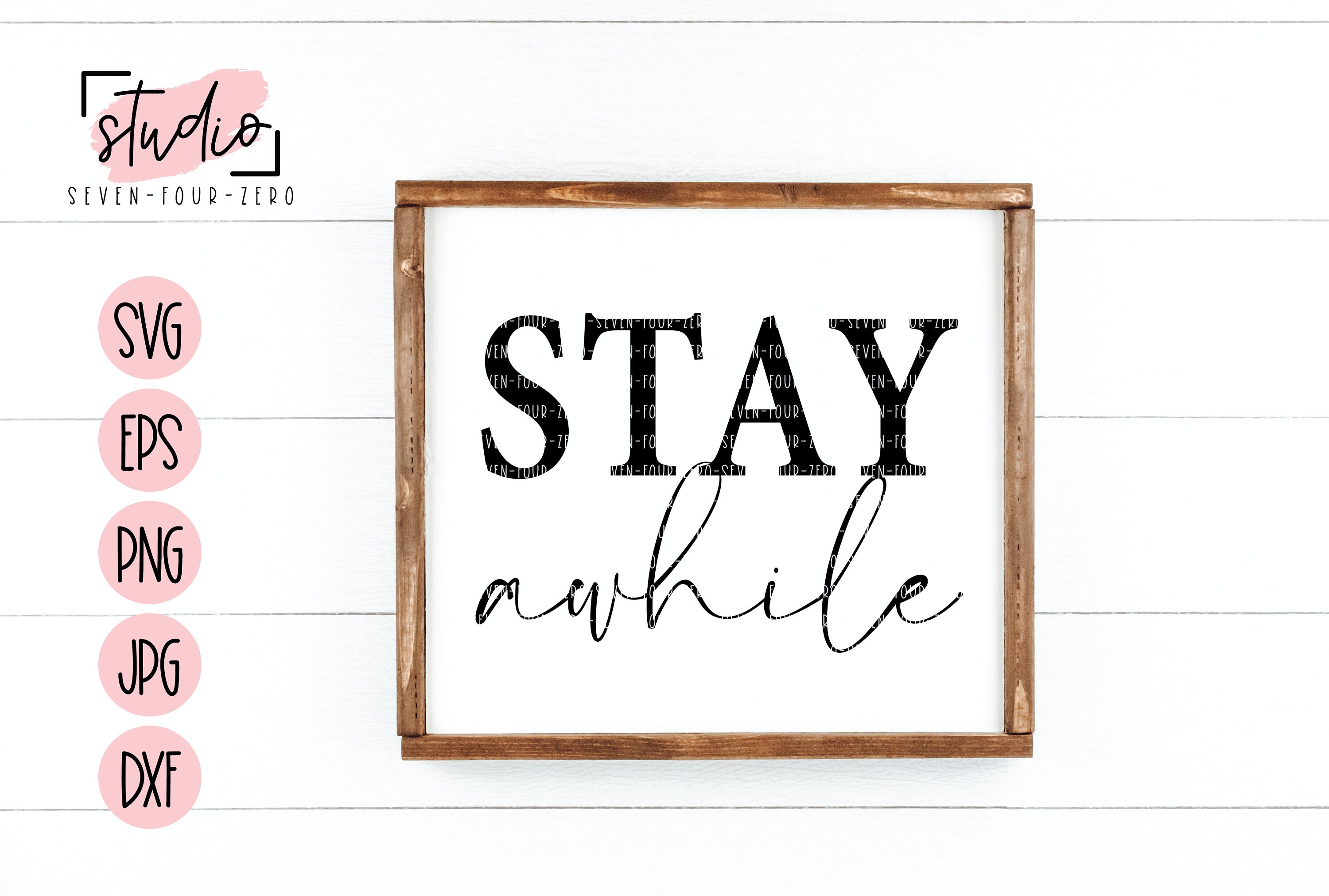 Stay Awhile SVG Cut File Silhouette Cricut - Etsy
