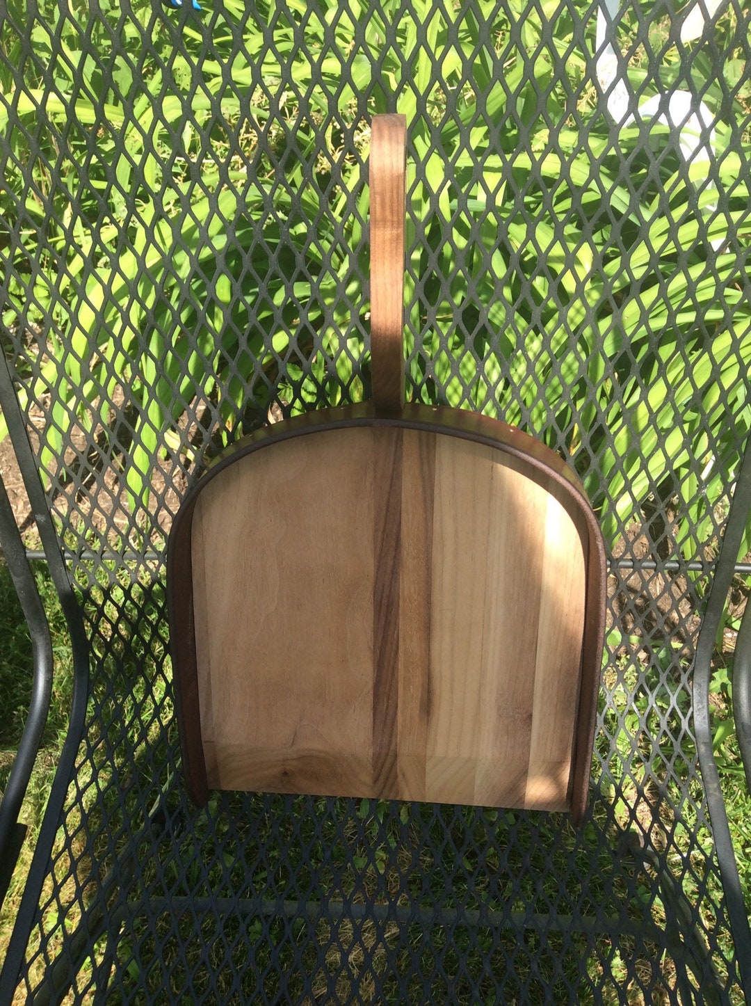 Light Walnut Wooden Dustpan With Leather Sides; Dust Pan Great ...