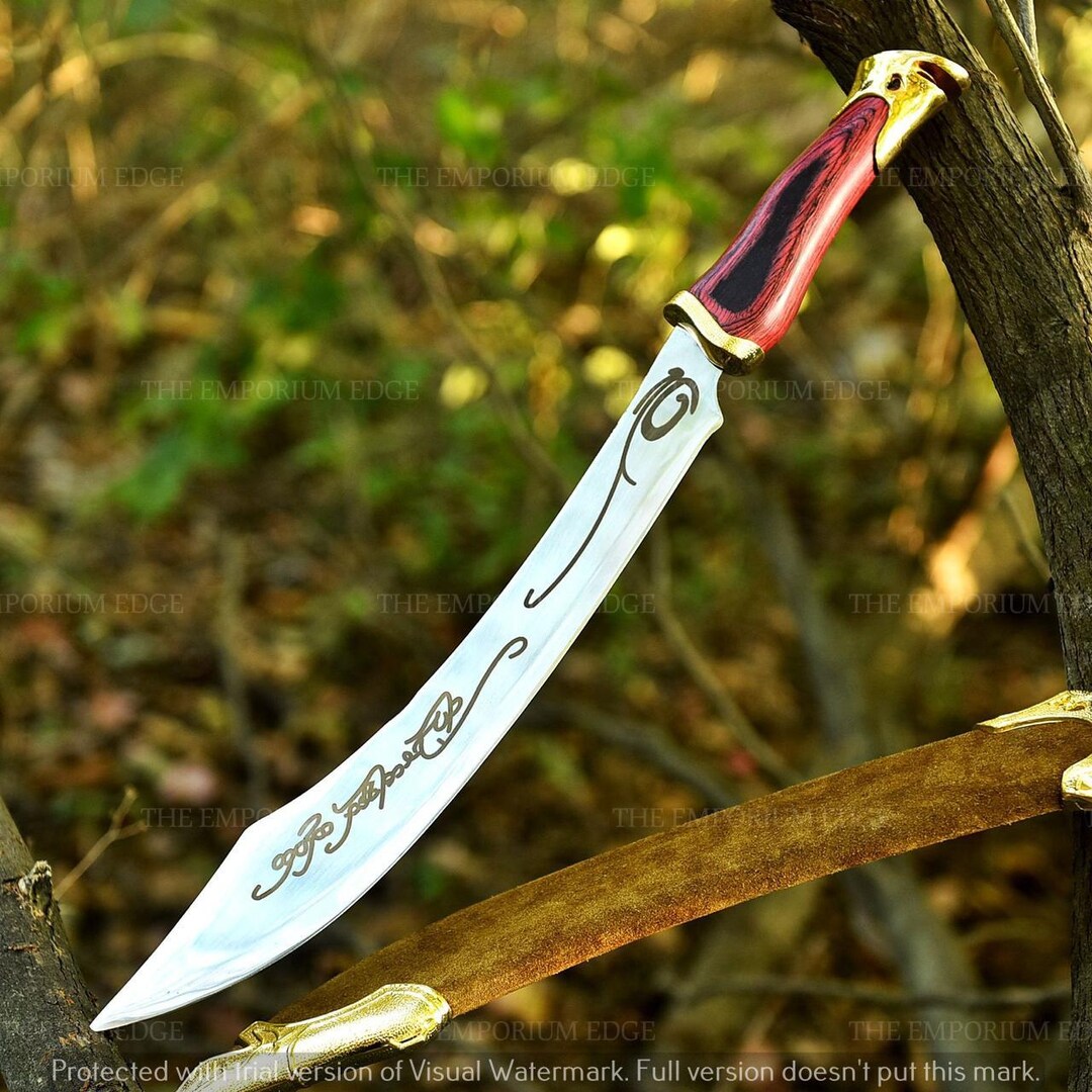 Lord of the Ring Elven Knife of Strider , Sword With Scabbard and Red ...