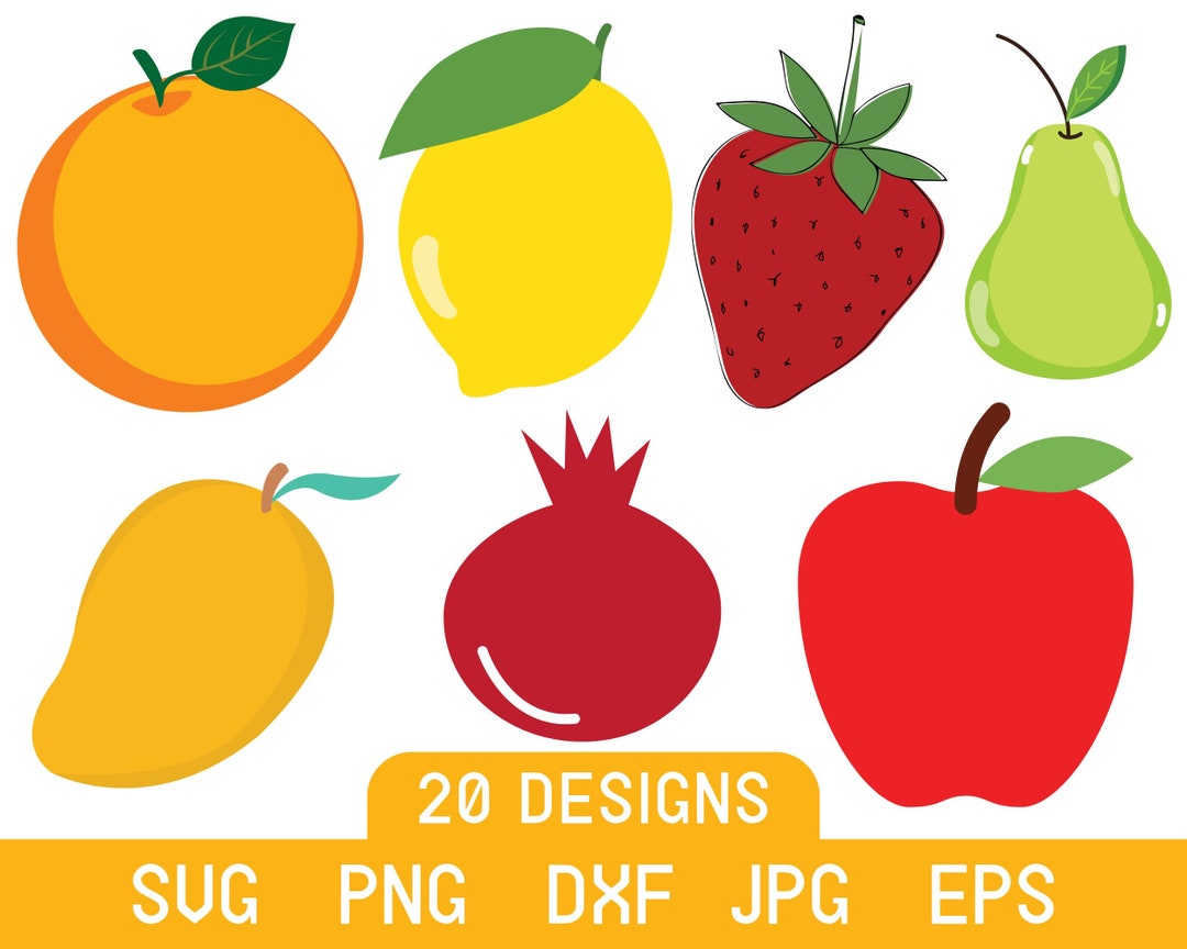 Fruit Svg, Fruits Svg, Fruit Svg Bundle, Fruits Svg Bundle, Lemon Svg ...