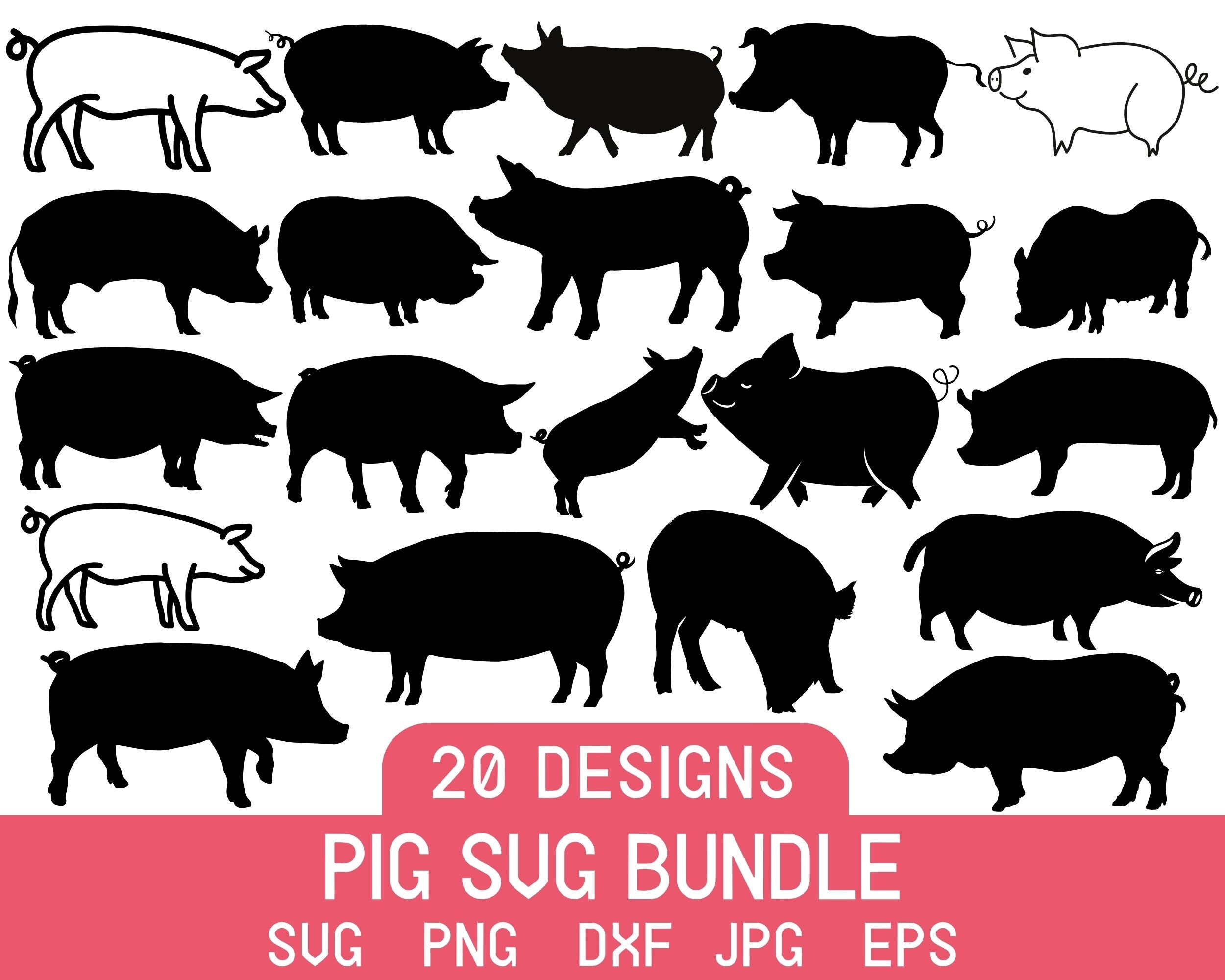 Cartoon Svg, Cartoon Vector, Cartoon Clipart, Cartoon Png, Pig Svg, Pig ...