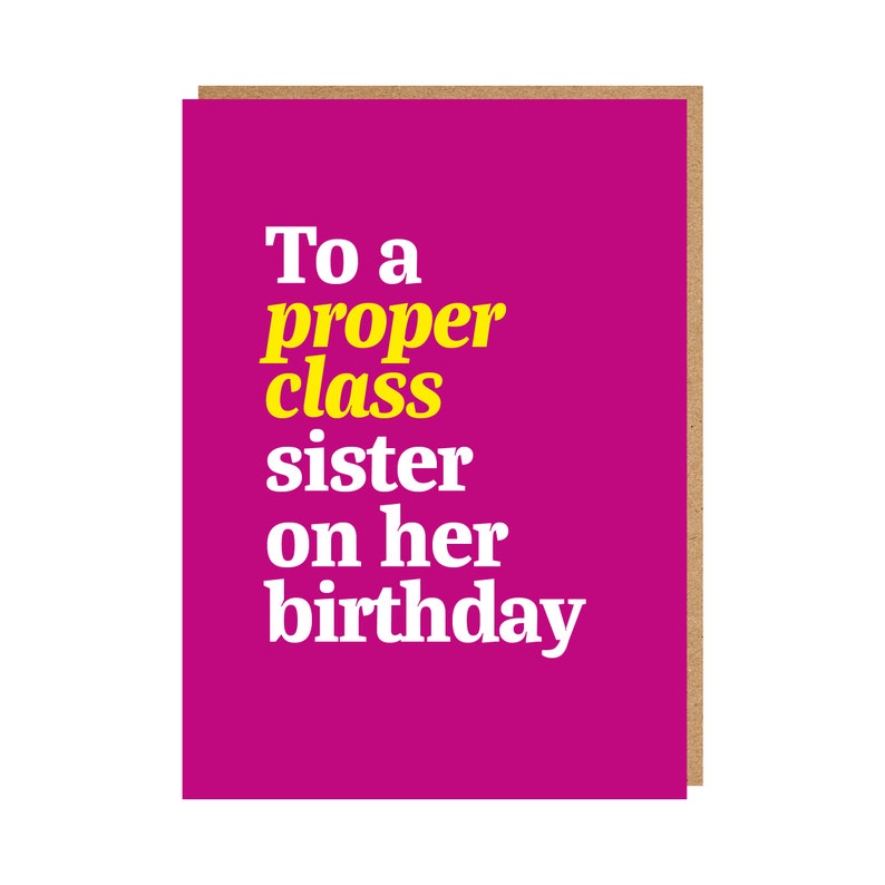 Happy Birthday Proper Class Sister Geordie Card - Etsy