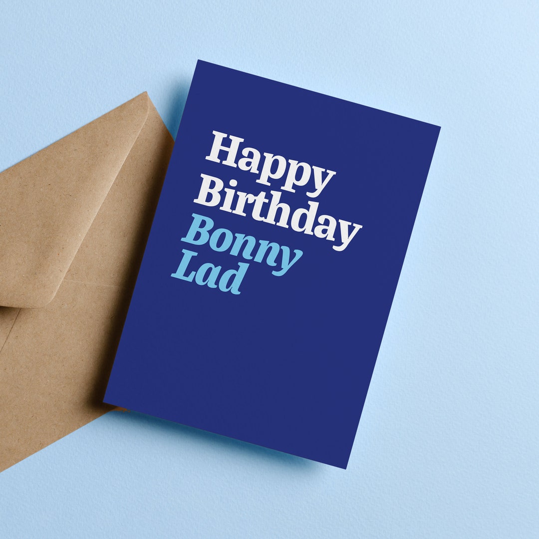 Happy Birthday Bonny Lad Geordie Card - Etsy