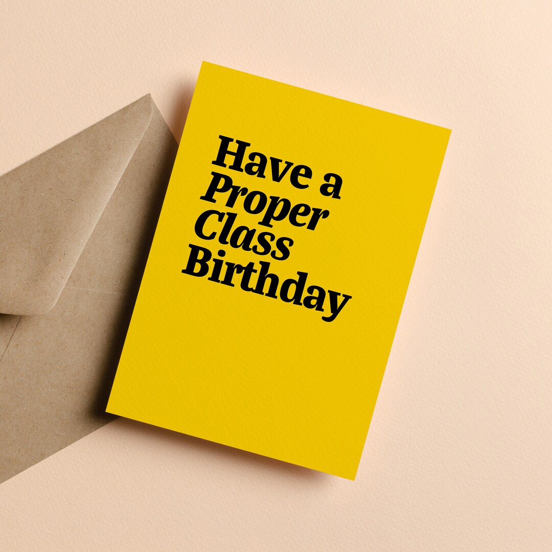 Proper Class Birthday Geordie Card - Etsy