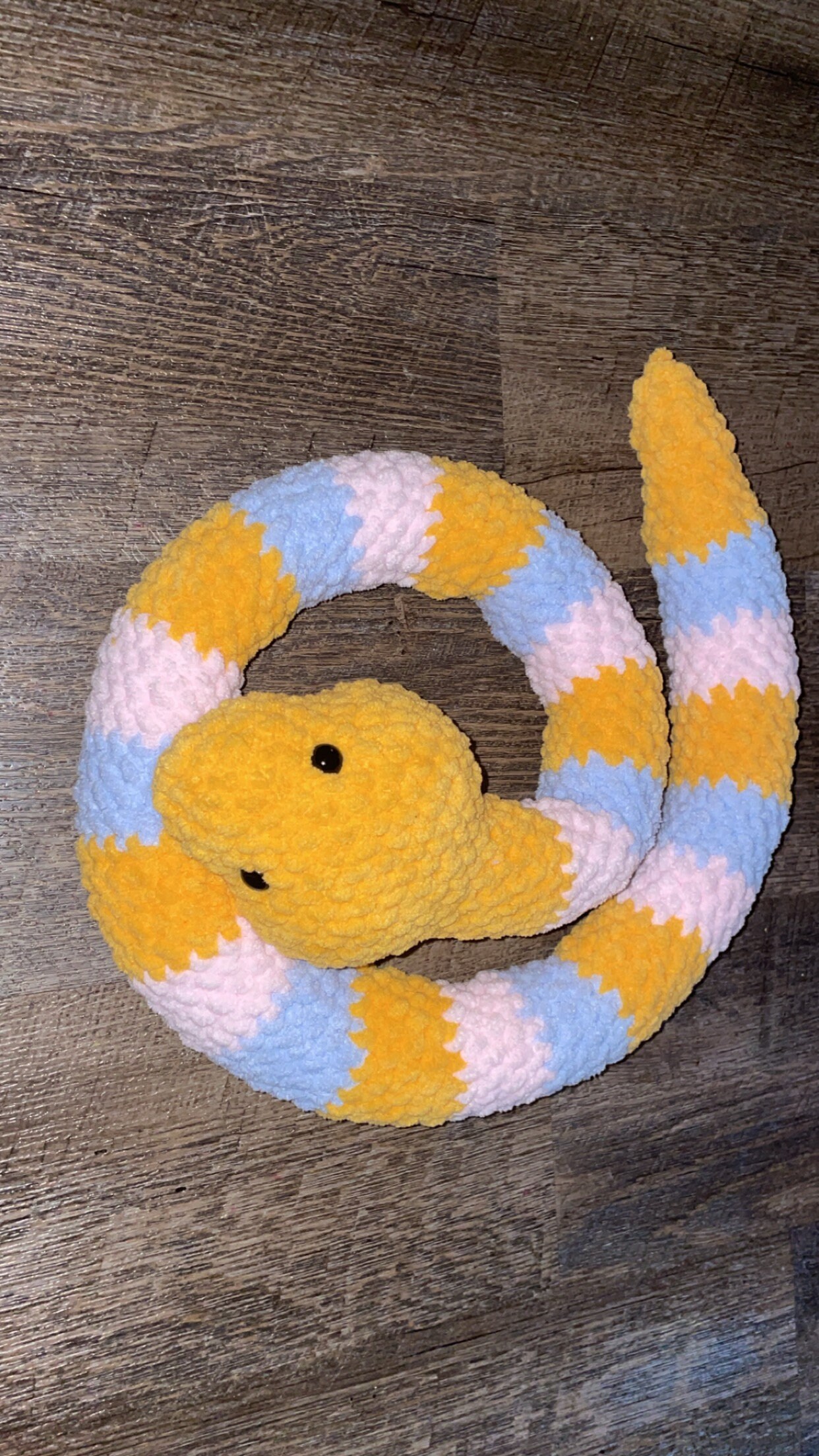 Large Customizable Crochet Snake Reptile Plushie Handmade Amigurumi Toy ...