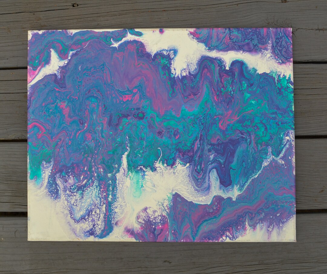 Ocean Waves Acrylic Pour, Acrylic Painting, Art, Home Décor, Wall Art ...