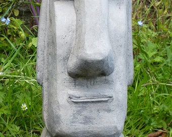Stone Easter Island Head Statue Face MOAI/TIKI Style Garden - Etsy UK
