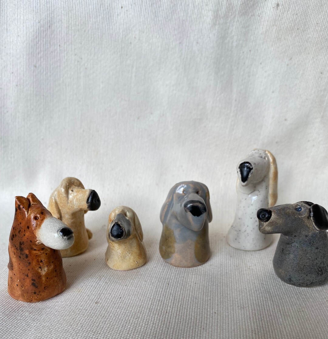 Small Ceramic Dogs, Mixed Colour Batch - Etsy UK