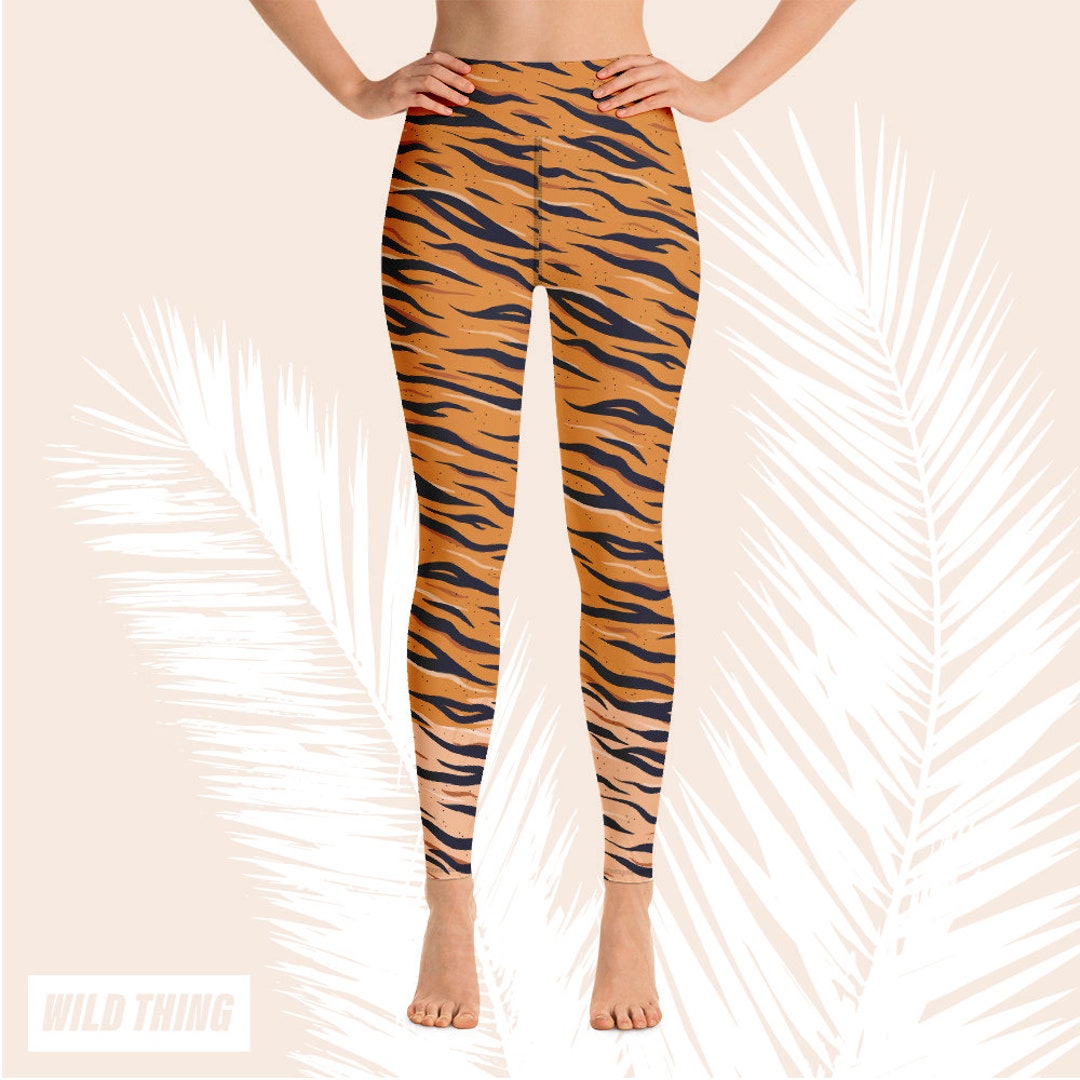 Yoga Leggings With Tiger Animal Print Aerobics Fitness - Etsy