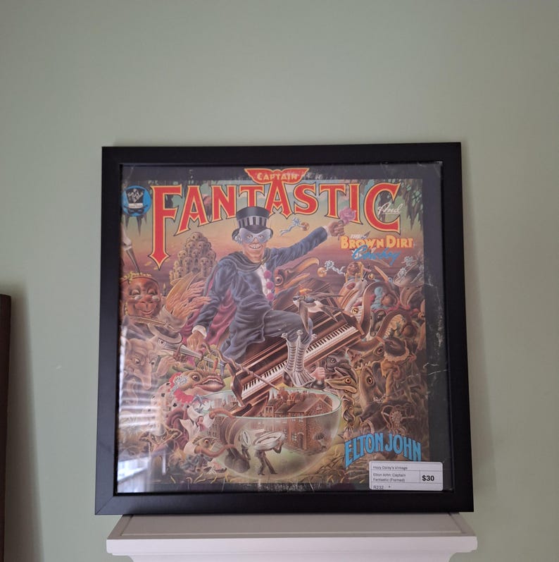Captain Fantastic and the Brown Dirt Cowboy by Elton John Framed Record ...
