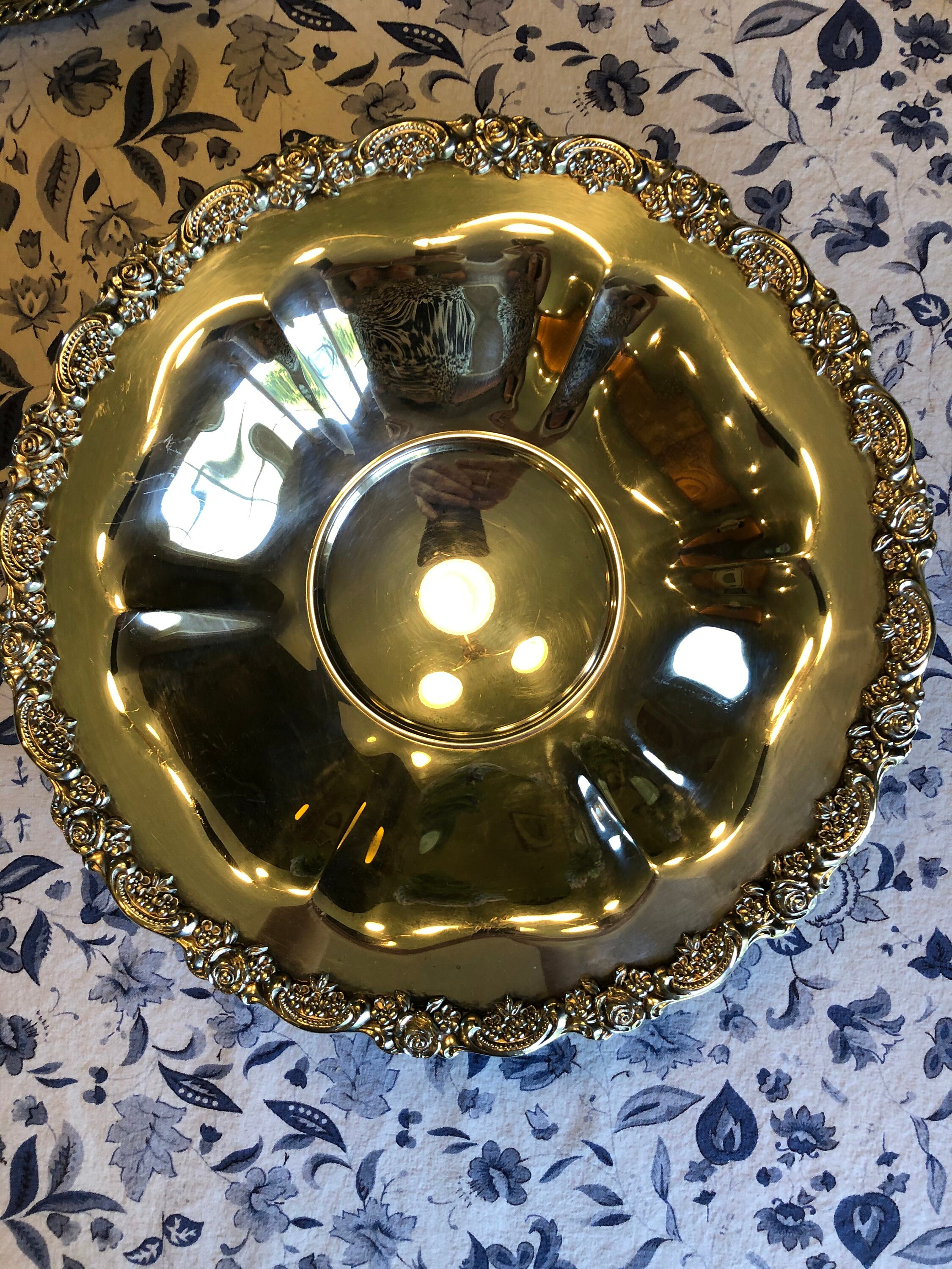 Vintage Oneida Du Maurier Silver-plate Centerpiece Pedestal Bowl - Etsy