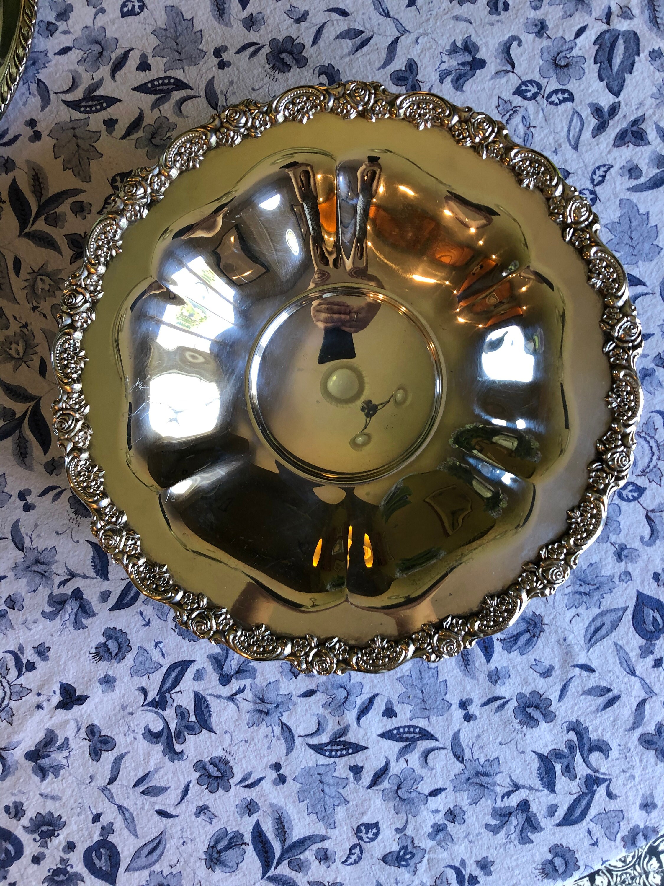 Vintage Oneida Du Maurier Silver-plate Centerpiece Pedestal Bowl - Etsy