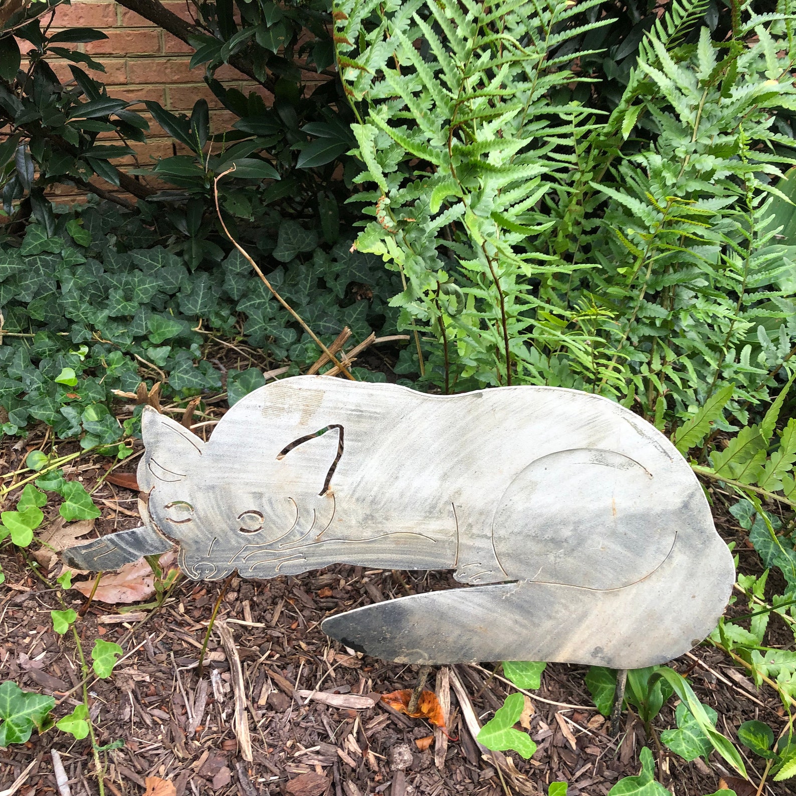 Fox Garden Ornament Metal Cutout Stake Vintage - Etsy