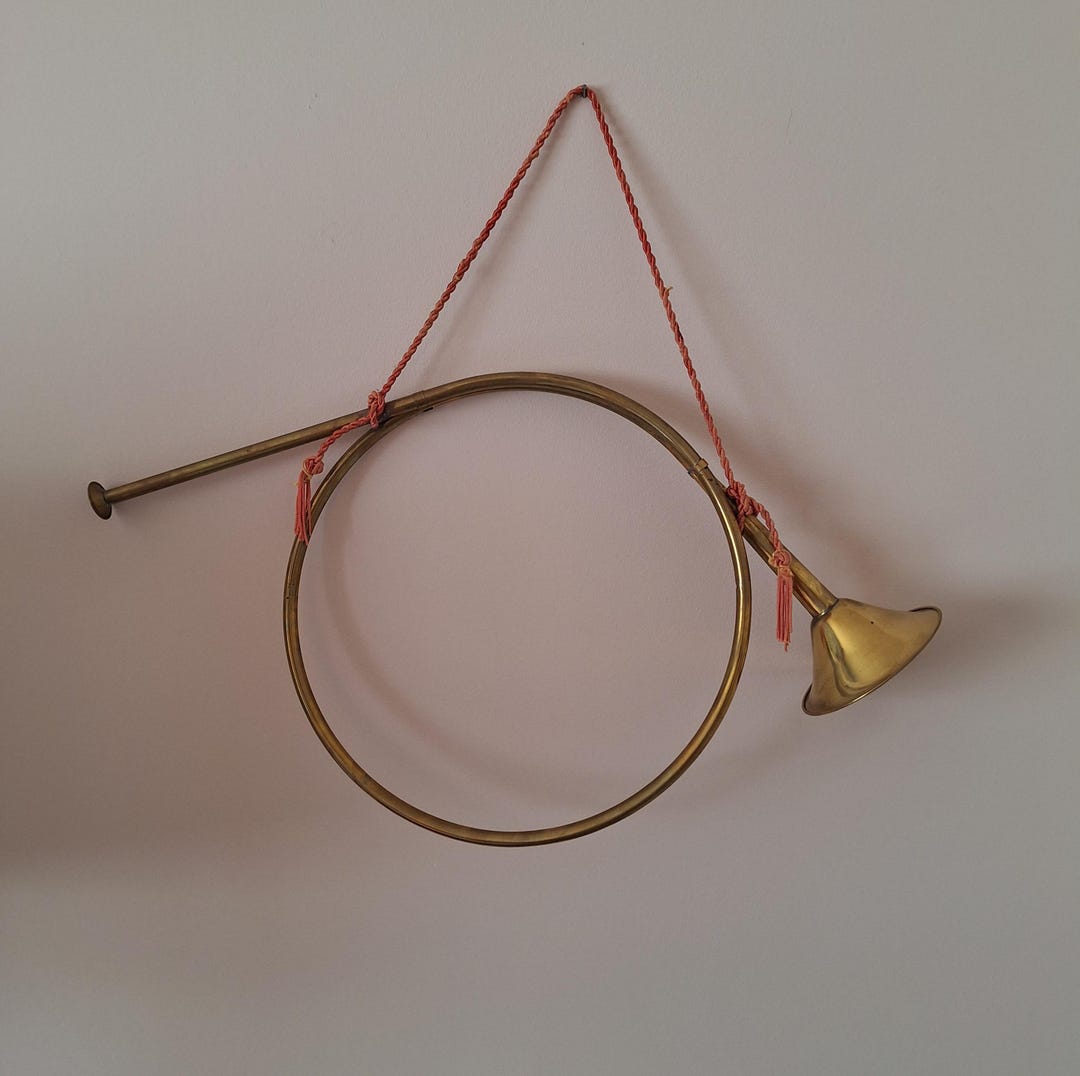 Decorative Brass Hunt Horn 20 Inches With Cord for Hanging - Etsy