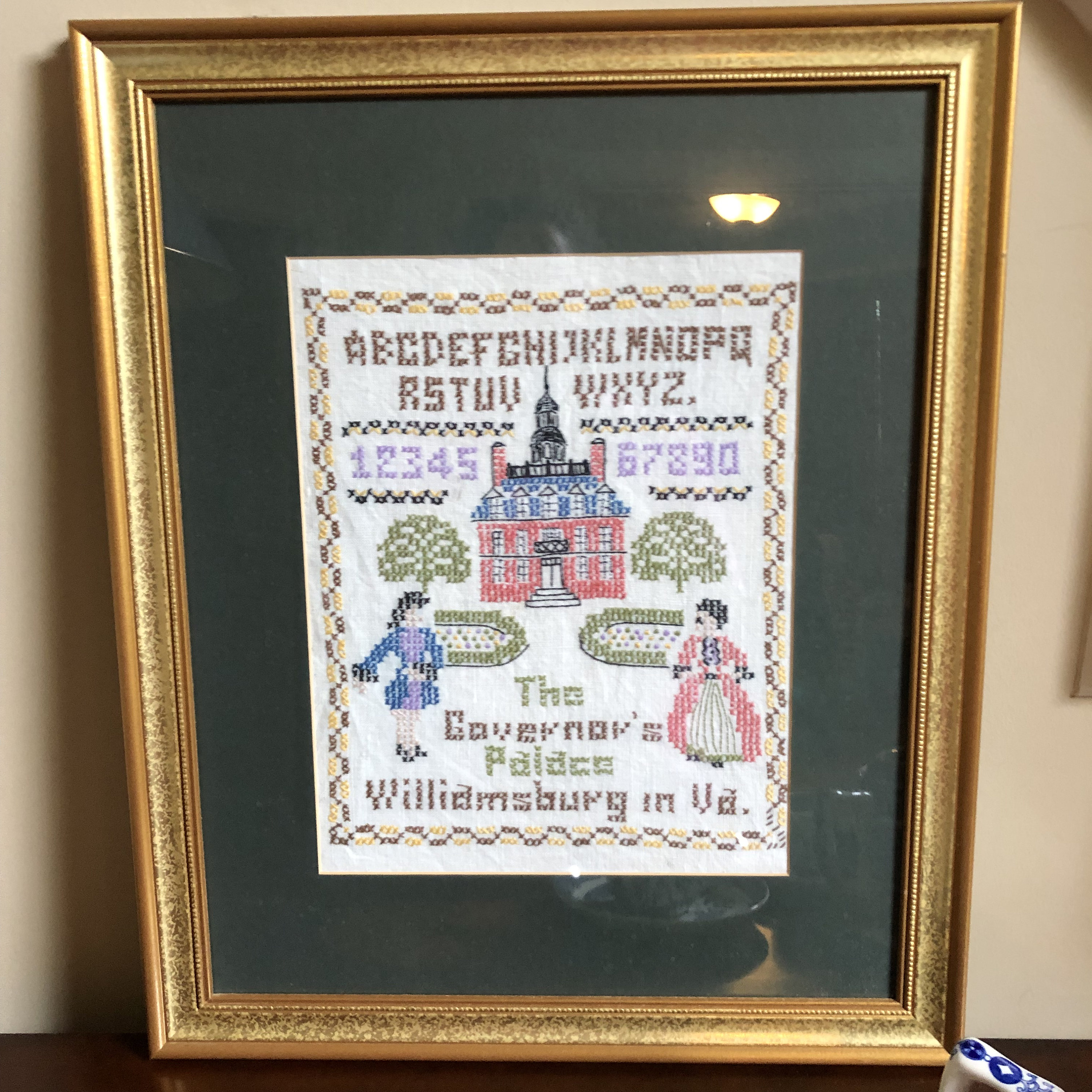 Sampler Governor's Palace Williamsburg Virginia Framed and Ready to ...