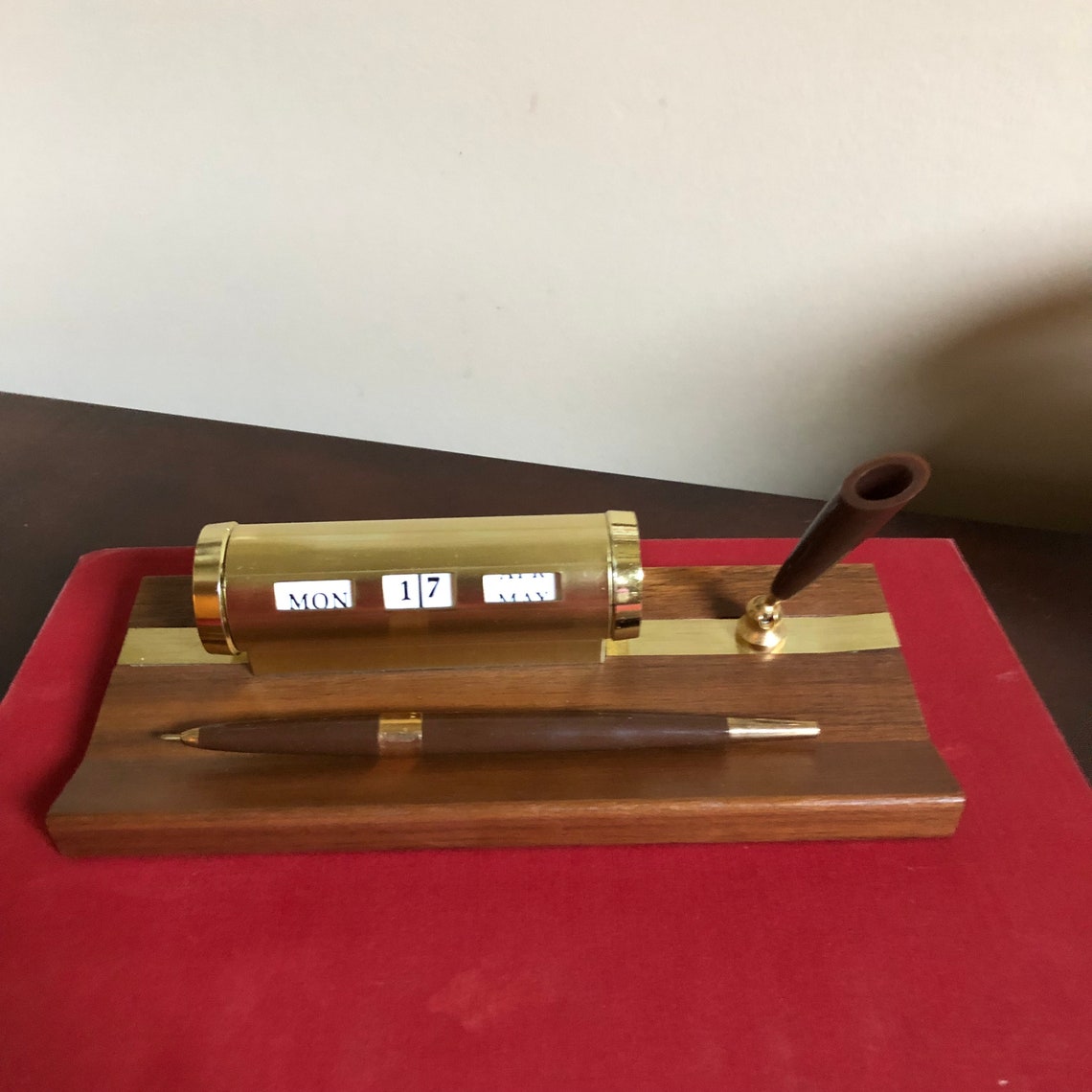 Perpetual Calendar, Pen Holder, Park Sherman, Solid Walnut - Etsy