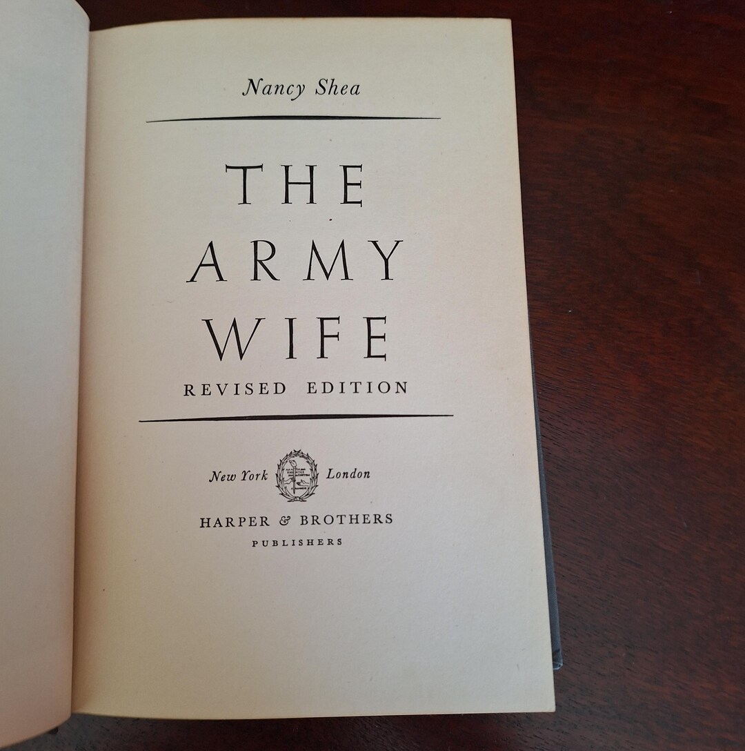 The Army Wife Vintage Book by Nancy Shea - Etsy